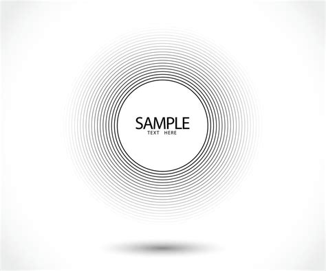 Black Abstract Vector Circle Frame Line Logo Element For Graphic Web
