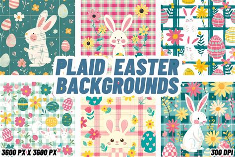 Plaid Easter Backgrounds Graphic By Fabricraft · Creative Fabrica