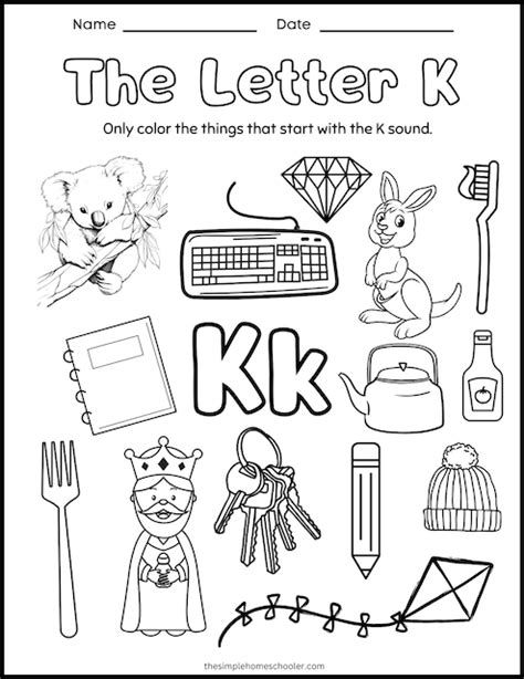 15 Letter K Worksheets Free Easy Print The Simple Homeschooler