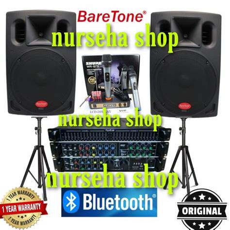 Paket Karaoke Speaker Baretone 15 Inch Bluetoot 800 Watt Original