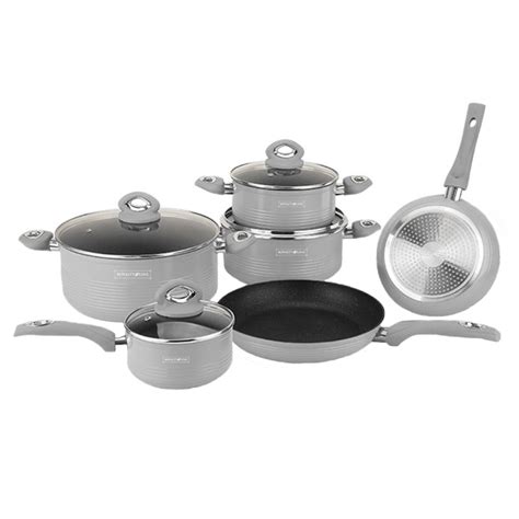 Set De Oale Si Tigai Marmorate 10 Piese Royalty Line Rl Fm10l Silver
