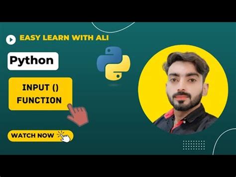 Getting Input In Python Input Function In Python YouTube