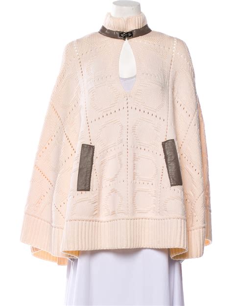 Salvatore Ferragamo Virgin Wool Mock Neck Sweater Neutrals Knitwear