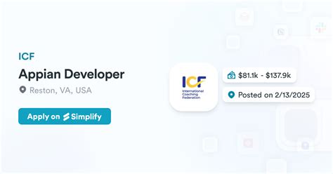Appian Developer Icf Simplify Jobs