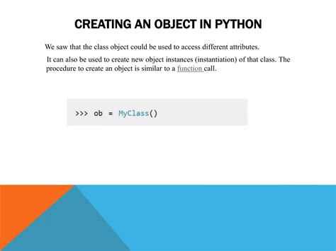 Class Object And Inheritance In Python Pptx