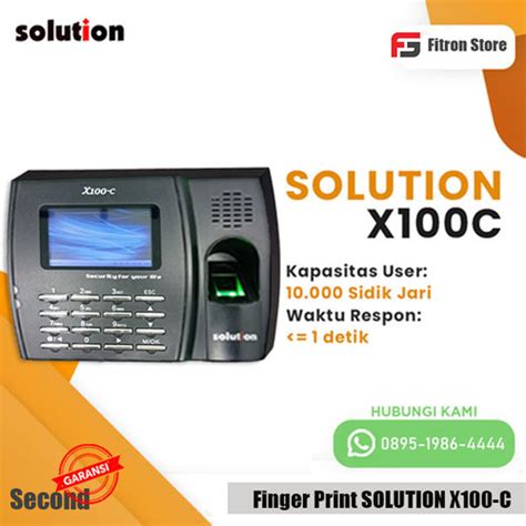 Jual Mesin Absensi Finger Print Sidik Jari Fingerprint SOLUTION X100