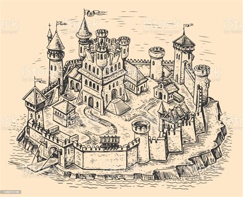 Medieval Castle Town Layout A Typical Norman Town
