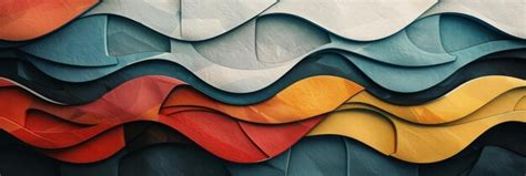 Abstract Wave Pattern With Colorful Curved Layers Modern Textured Artistic Background Premium