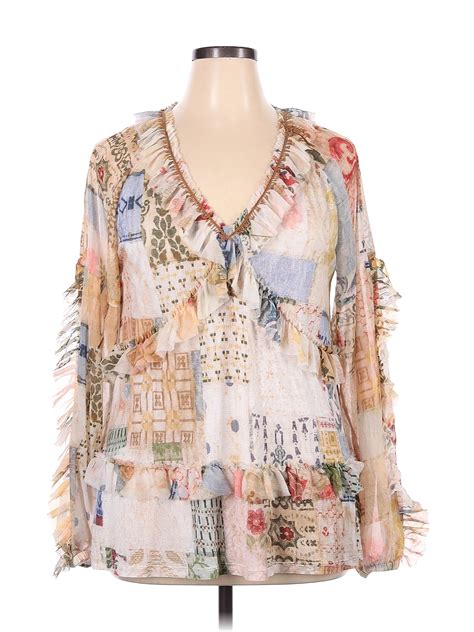 Tiny 100 Rayon Ivory Long Sleeve Blouse Size Xl 74 Off Thredup