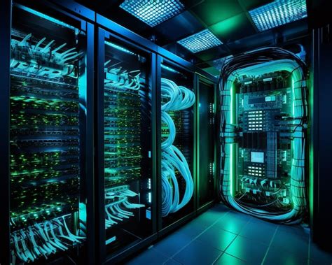 Premium Photo Data Server Room Of Big Company With Switch Internet
