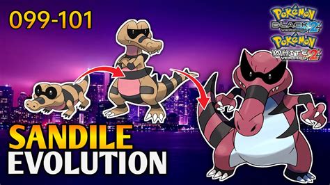 How To Evolve Sandile Into Krokorok And Krookodile In Pokemon Black White Unova Pokedex