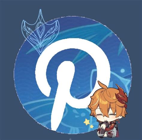 Pinterest App Icon Tartaglia Genshin Impact Дизайн значка приложения