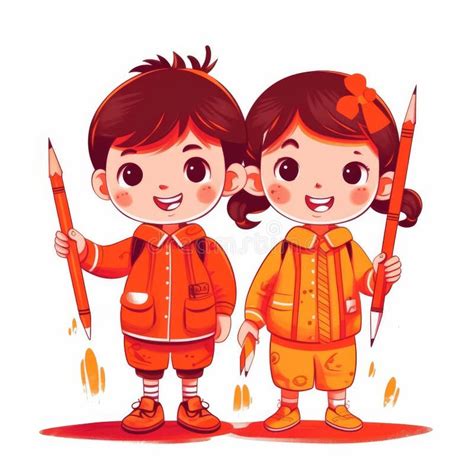 Copii De Creion Clipuri Desene Animate Absolvire Ilustrare Desen Cu