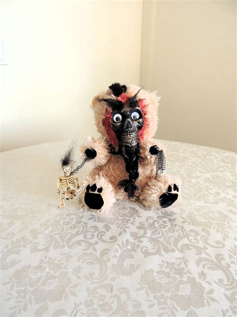Creepy Bear Horror Bear Plushie Evil Bear Goth Bear Etsy