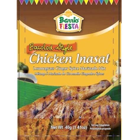 Barrio Fiesta Chicken Inasal Bacolod Style Lemongrass Chicken Sp