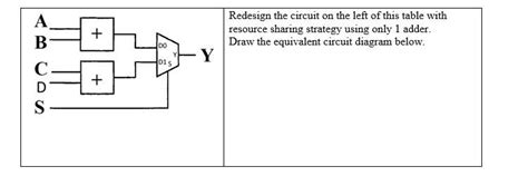 solved redesign the circuit on the left of this table with