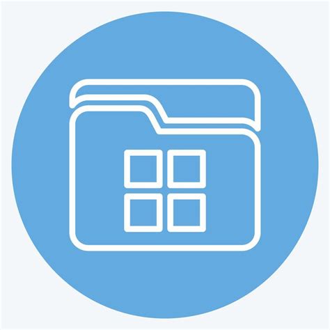 Icon File Manager Suitable For Mobile Apps Symbol Blue Eyes Style Simple Design Editable