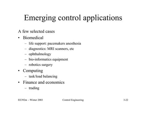 Lecture 3 Model Based Control Engineering PPT