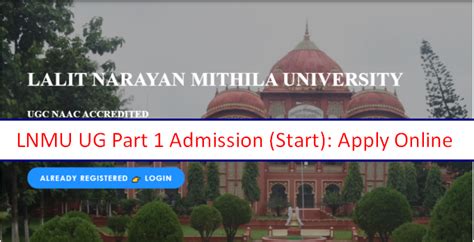 Lnmu Ug Admission Apply Online Ba Bsc Bcom Admission Form Fees Date Univexamresult