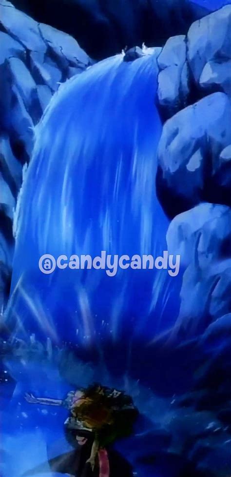 Candy Candy And The Waterfall Anime Lockscreen Waterfall