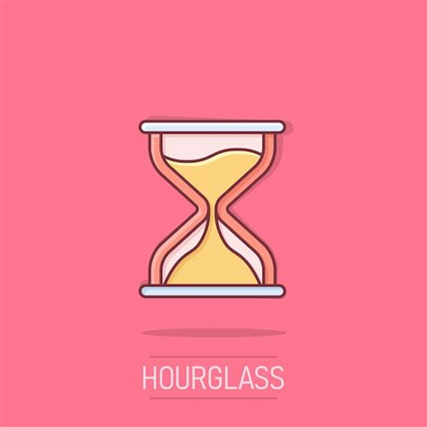 Premium Vector Hourglass Icon In Comic Style Sandglass Cartoon Vector