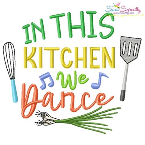 Kitchen Lettering Embroidery Design Bundle