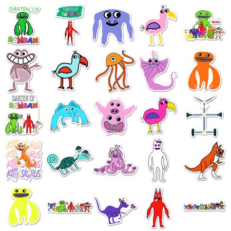 50pcs Garten Of Banban Sticker Diy Skateboard Helmet Laptop Phone
