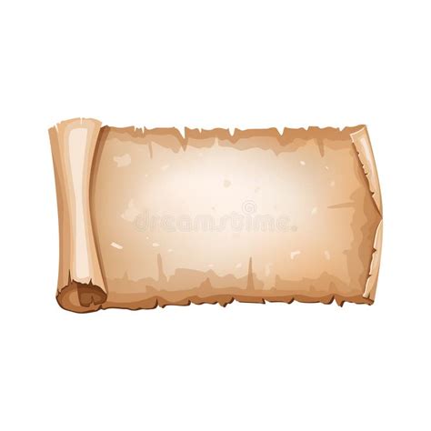 Parchment Cartoon Scroll Empty Old Paper Scroll Blank Papurus Fairy