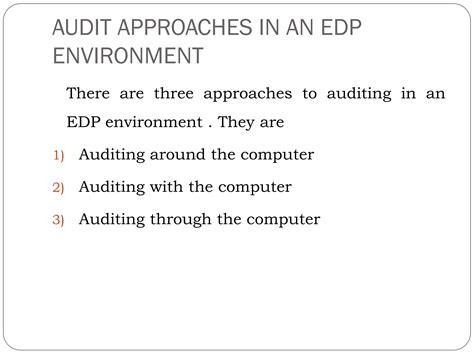Auditing In Edp Environment Computerized Audit Pdf