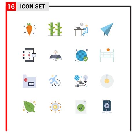 16 Universal Flat Colors Set For Web And Mobile Applications Coding Plane Desk Paper Plane Staff