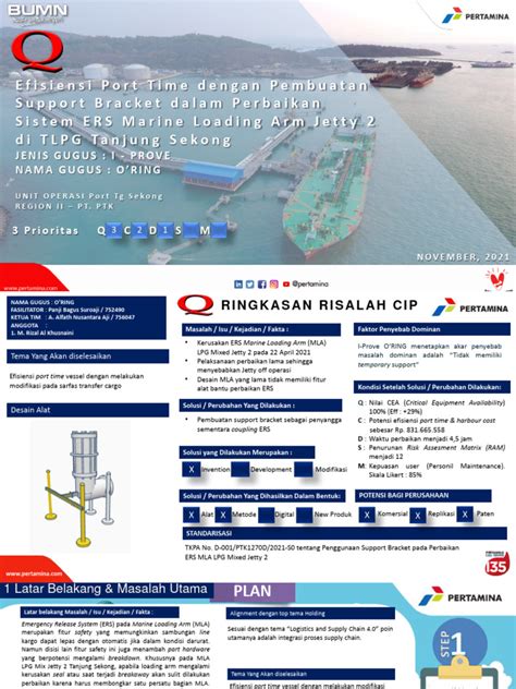 Efisiensi Port Time Dengan Pembuatan Support Bracket Dalam Perbaikan