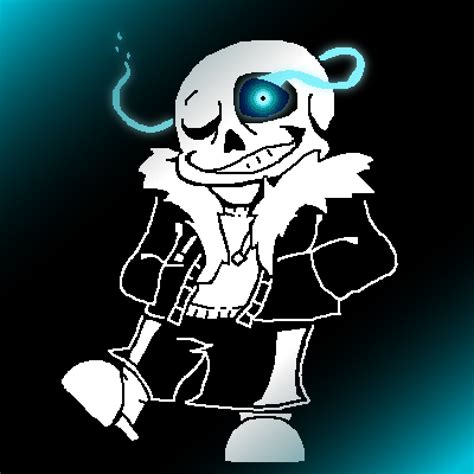 Pixilart Sans But I Tried To Make Him Epic By Blueboxdude