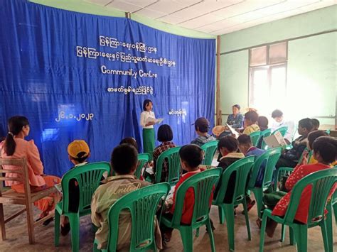 မင်းတုန်းမြို့ Community Centre ခန်းမတွင် စာဖတ်စွမ်းရည်ပြိုင်ပွဲနှင့် ဆေးရောင်ခြယ်ပြိုင်ပွဲ ပ