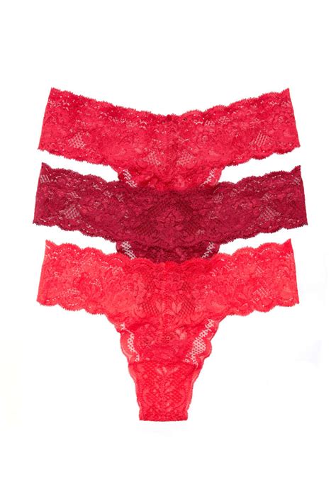 Never Say Never Cutie Lr Thong 3 Pack Bras Lingerie Panties Thongs