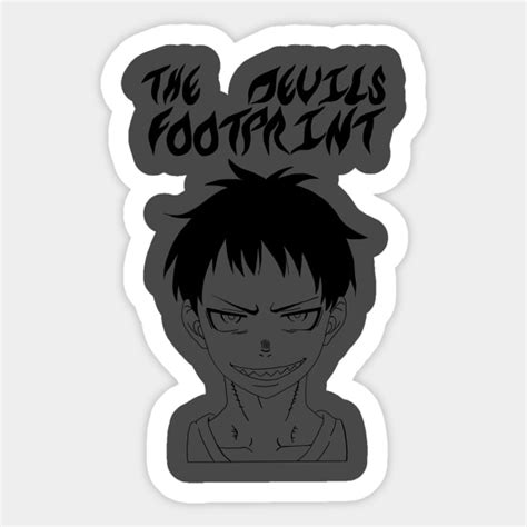 The Devils Footprint Fire Force Sticker Teepublic