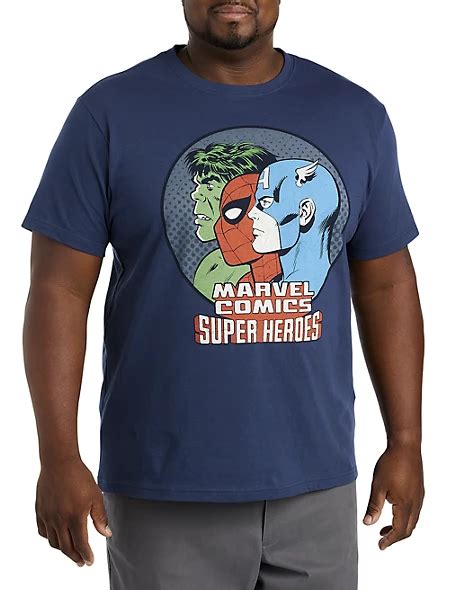 Big Tall True Nation Marvel Comics Cover Graphic Tee Dxl