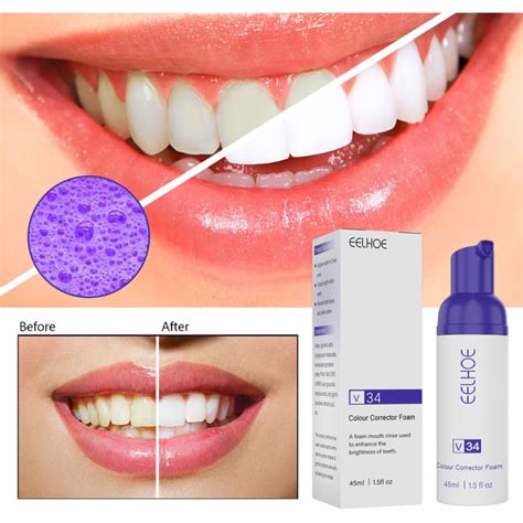Foam Whitening Toothpaste Tooth Stains Fresh Breath Clean Tartar Yellow