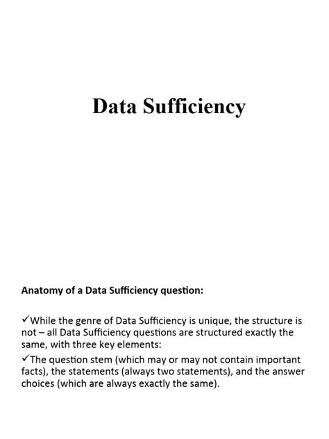 Unit V Data Sufficiency Pdf Interest Question