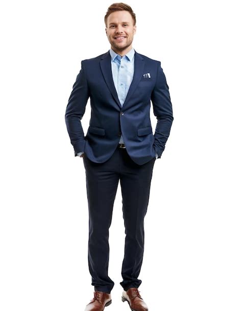 Un hombre en traje con una camisa que dice él es una camisa Archivo PSD Premium
