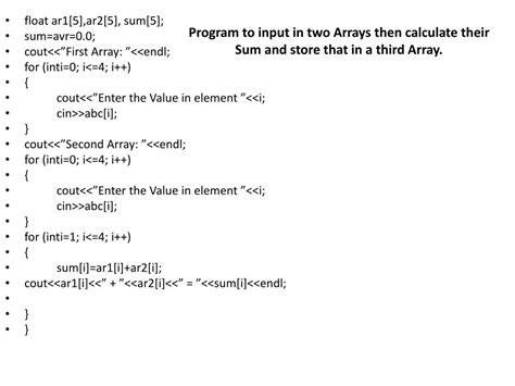 ppt functions and arrays powerpoint presentation free download id