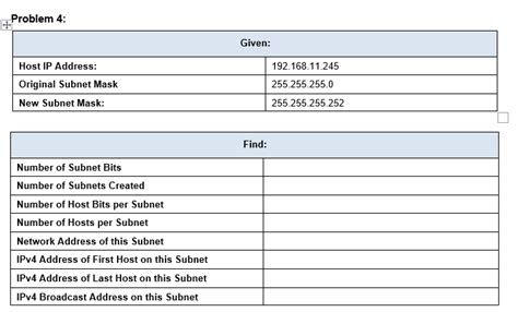 Solved Problem 4 Given Host Ip Address Original Subnet