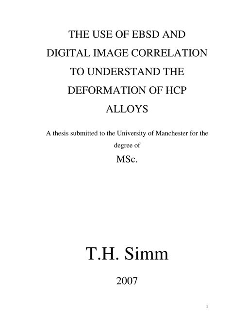 Pdf The Use Of Ebsd And Digital Image Correlation To Understand The