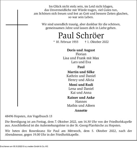 Ivz Trauer Franz Wermeling