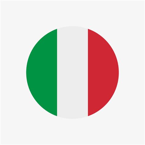 redondo ícone de vetor bandeira italiana isolado no fundo branco a