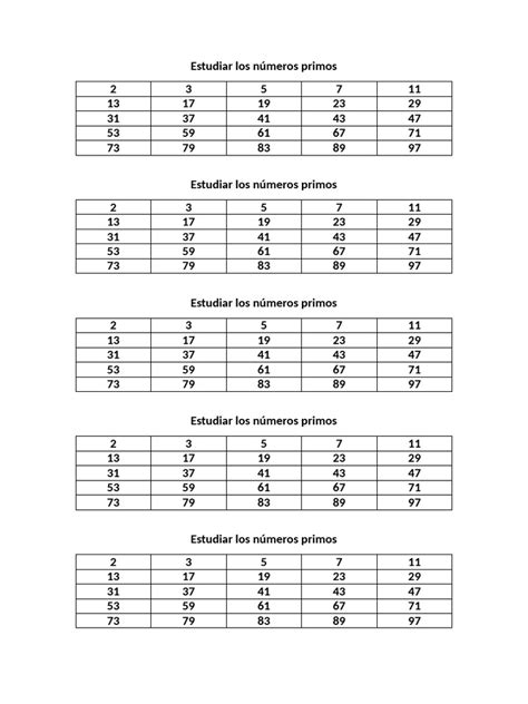 Números Primos Pdf