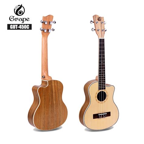 OEM Cutaway Spruce With Walnut Matt Cutaway Concert Ukulele China Matt Ukulele And Musical