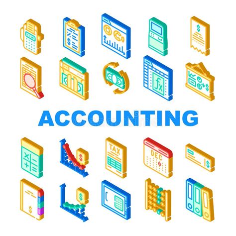Accounting And Finance Collection Icons Set Vector Stock Vector Illustration Of Finance