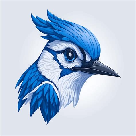 Premium Vector Blue Jay Bird Head Vector Illustration
