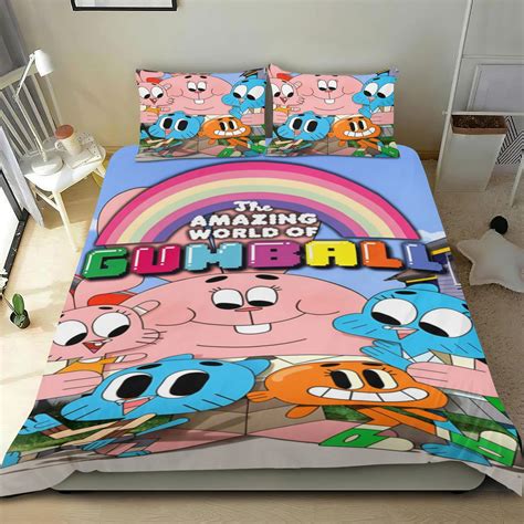 The Amazing World Of Gumball Themed Bed Sheet Set Three Piece Set 53x79