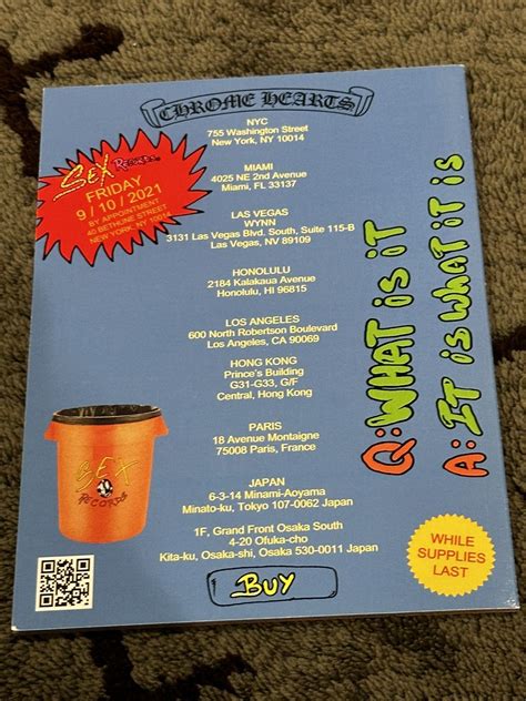 Chrome Hearts Chrome Hearts Sex Records Event Vip Invitation Grailed